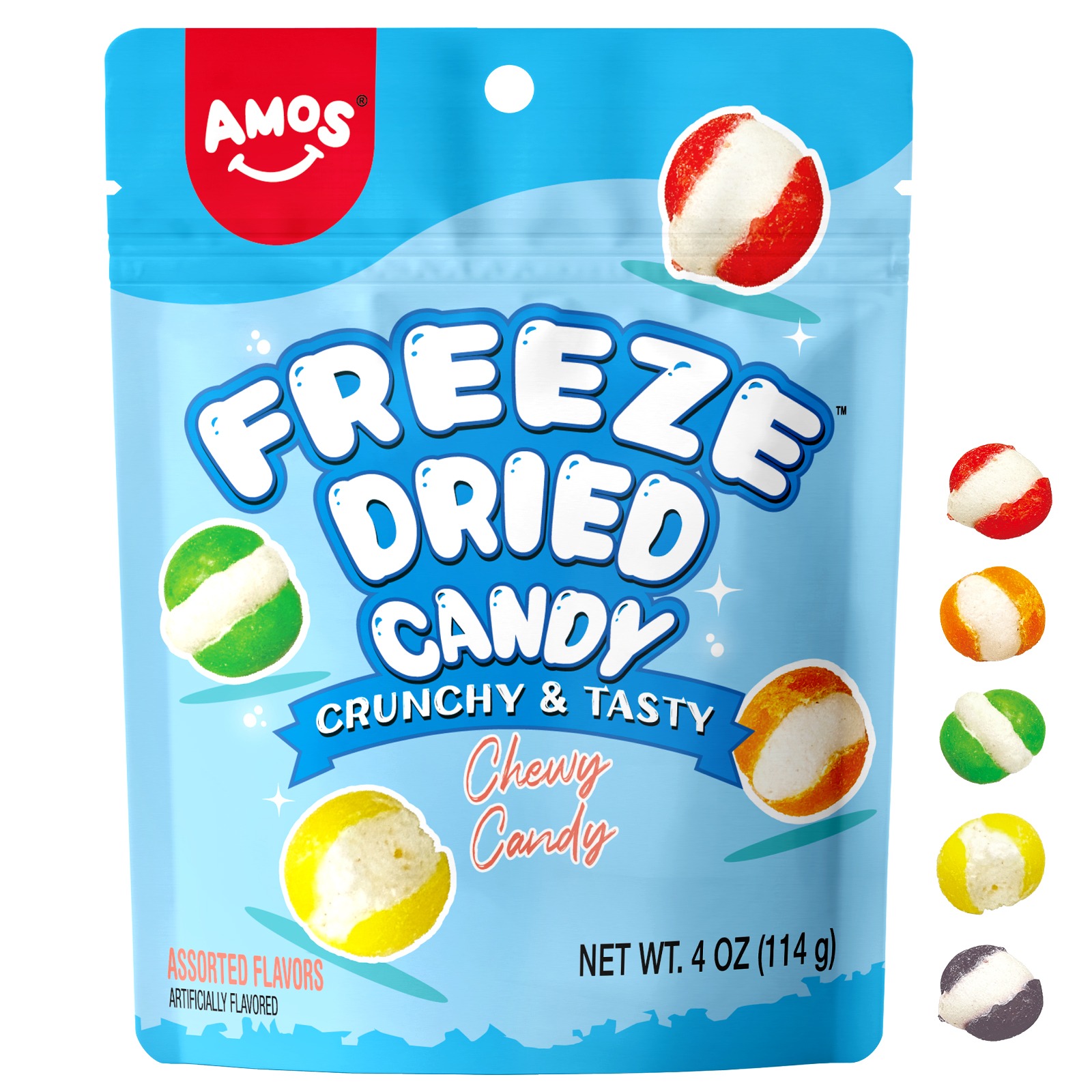 Get AMOS Freeze Dried Skittles, Dry Freeze Crunchy Candy Sour Rainbow ...