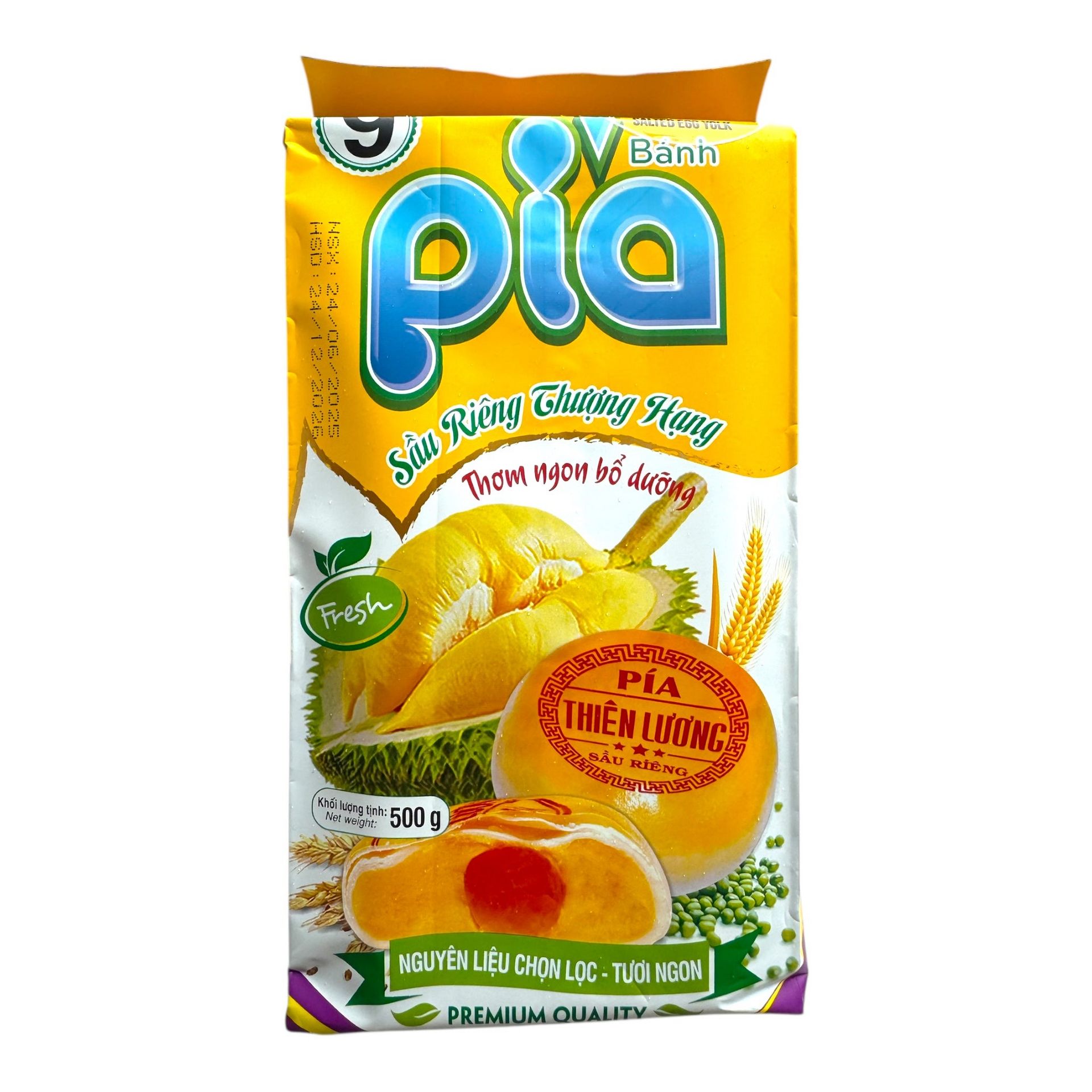 Premium Durian Salted EggYolk Pia Cake - Banh Pia 500 g - Weee!