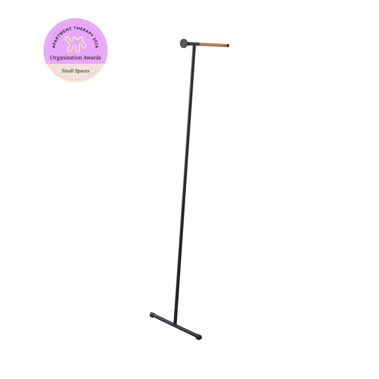 Leaning Clothes Hanger (64" H) - Steel + Wood Black - Weee!