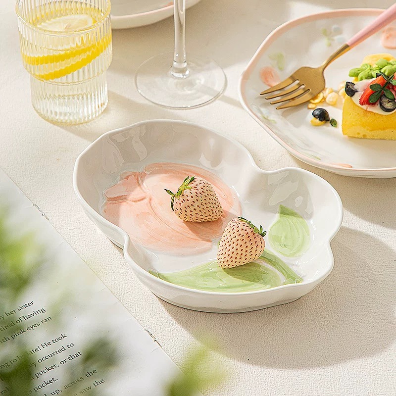 Get Cute Tulip Petal Plate - Ceramic Dinner Plate 8" Delivered | Weee ...