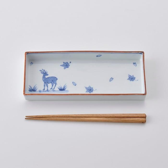Get Japan Hasami Ware Handmade Deer Series Long Plate Delivered | Weee ...