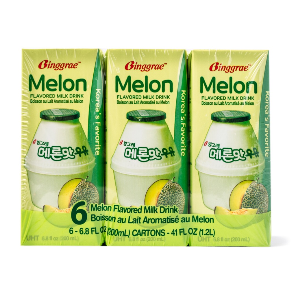 Get Binggrae Milk Drink, Melon Flavor 200 ml*6 pack Delivered | Weee ...