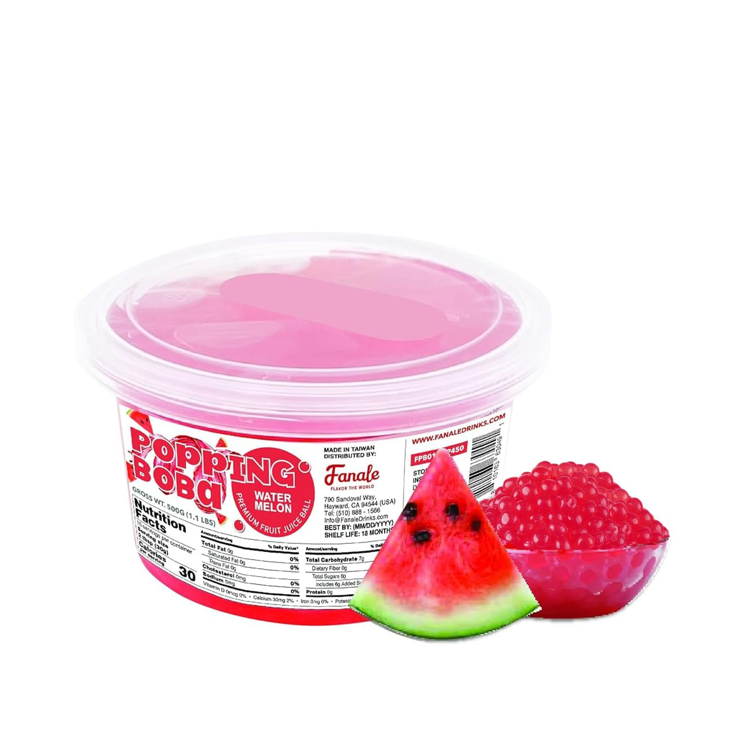 Get Popping Bursting Boba Watermelon Flavor 450g Delivered | Weee ...