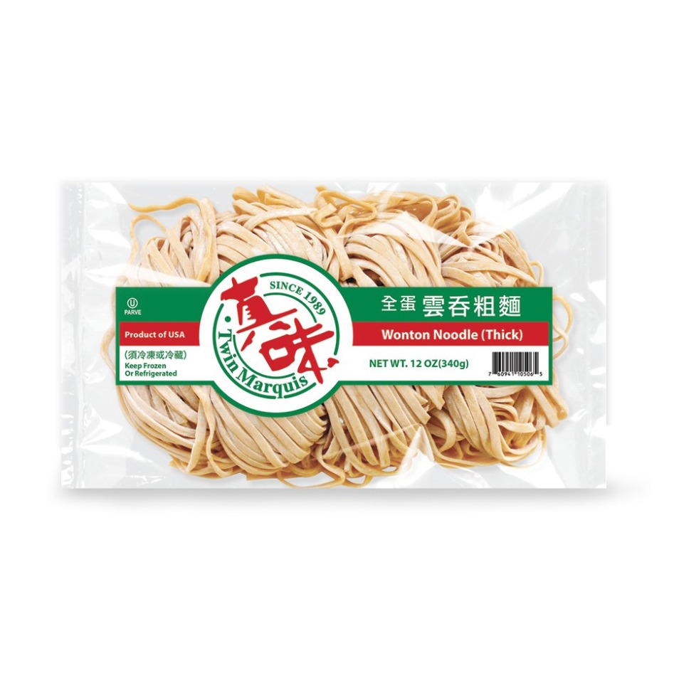 Twin Marquis Thick Wonton Noodle, Frozen - Weee!