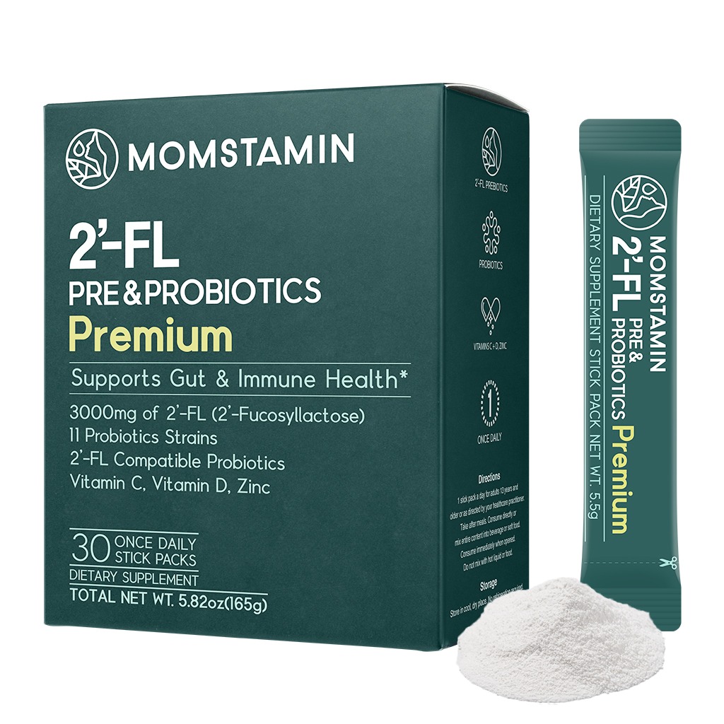 Get MOMSTAMIN 2'-FL Prebiotics & Probiotics Powder, 3000mg HMO, IBS ...