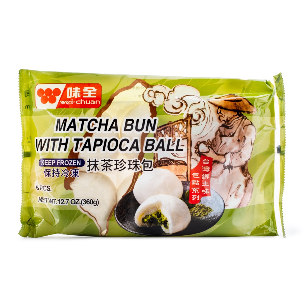 Get Wei-Chuan Steamed Matcha Bun with Tapioca Ball, Frozen 12.7 oz ...
