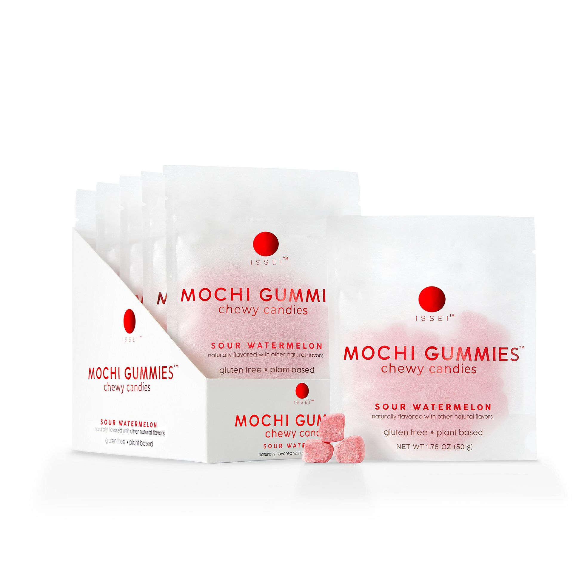 Get Issei Sour Watermelon Mochi Gummies 6-pack Candy Delivered | Weee ...