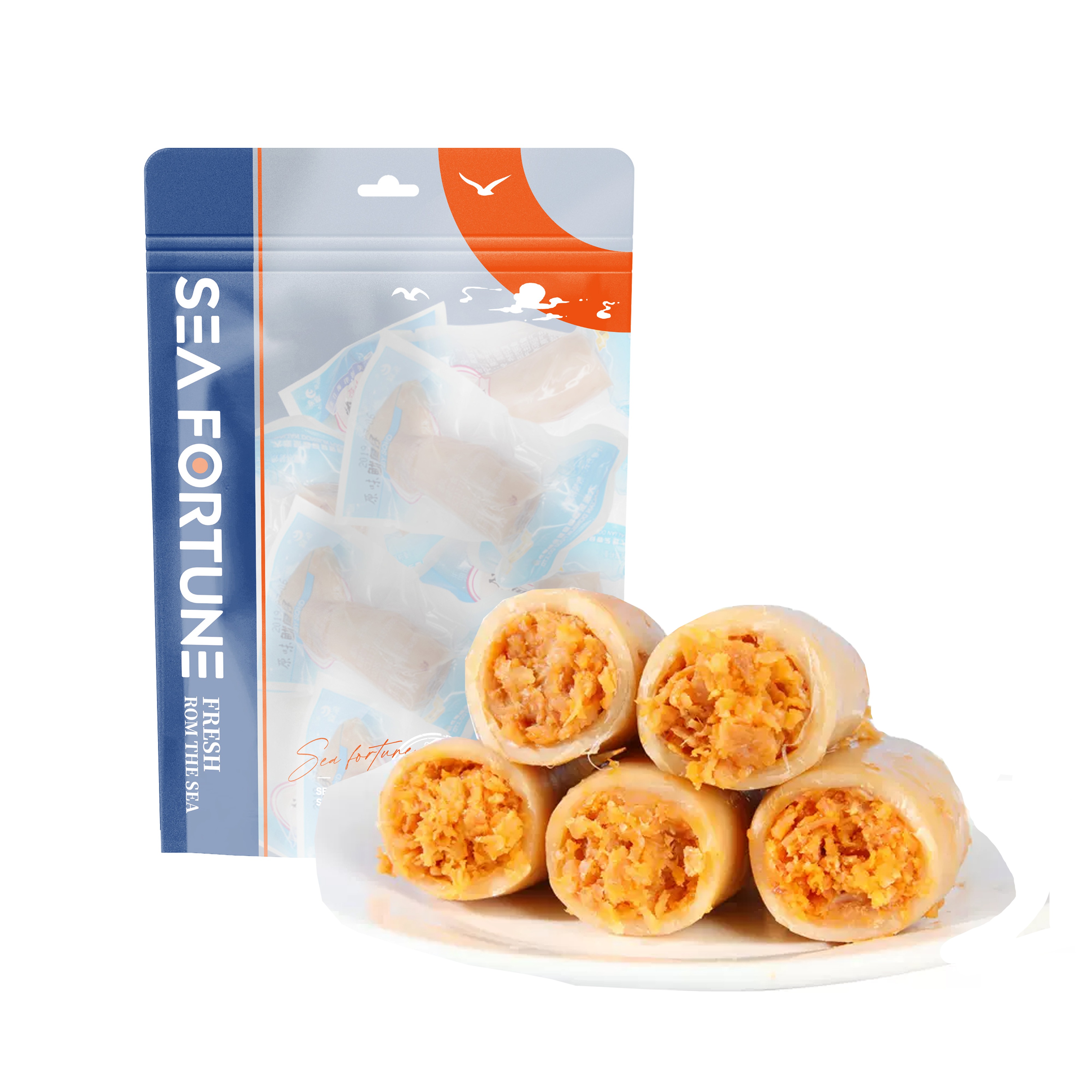 Get Seafood Snacks Sea Fortune Squid Baby Spicy Original Flavor With ...
