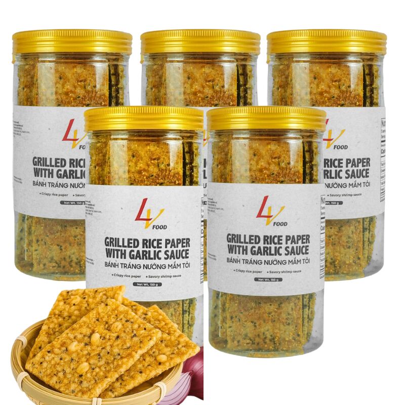 Get Rice Paper Garlic Crispy Vietnamese Street 5 Jars Delivered | Weee ...