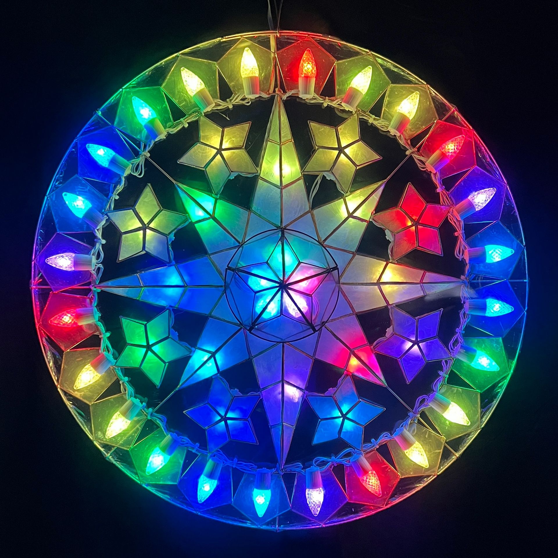 Get Custom Multi-Color Lantern Smart Capiz Parol 30" 1 each Delivered ...