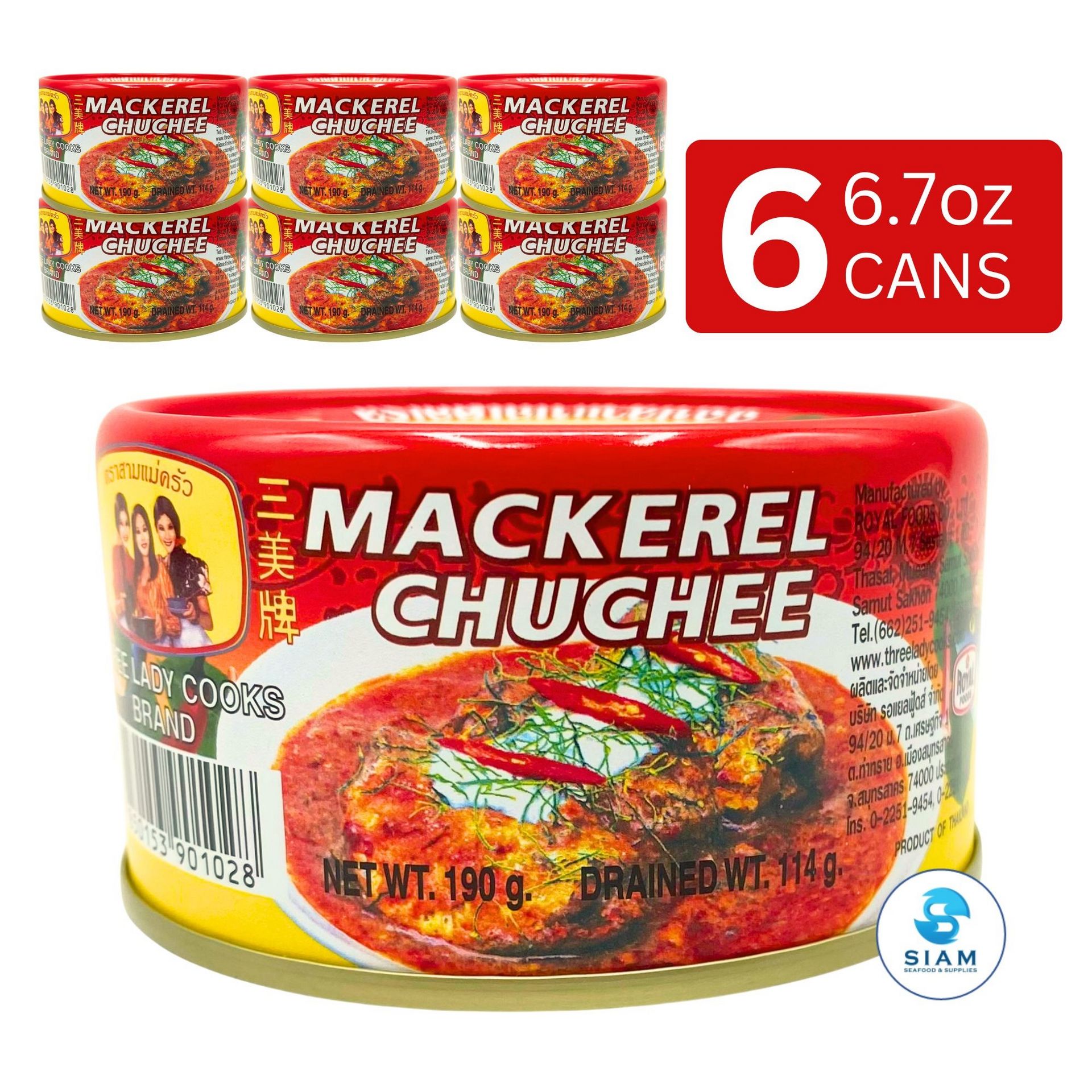 Get (6-Pack) Three Lady Cooks Mackerel Chuchee Delivered | Weee! Asian ...