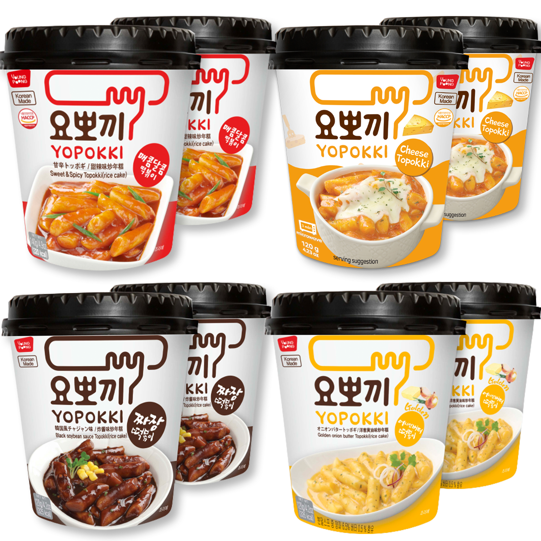 Get Yopokki Instant Tteokbokki - 4 Flavors (8 Cup) - Quick & Easy ...