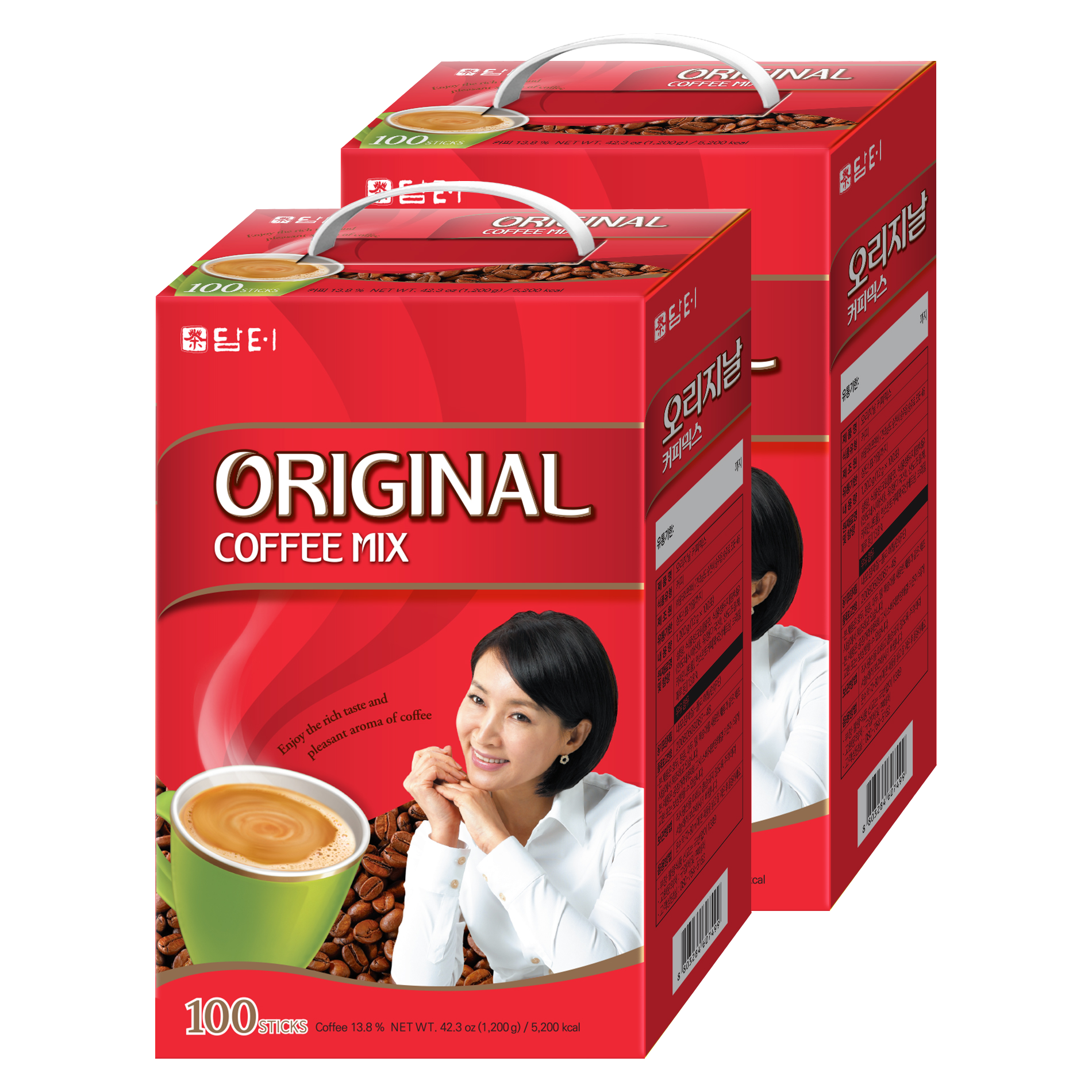 Get Damtuh Korean Instant Original Coffee Mix Powder 2400g x 2 Boxes ...