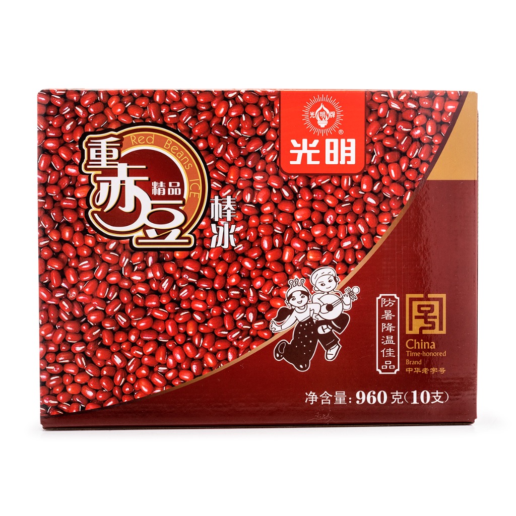 Guang Ming Red Bean Flavor Ice Cream Bar 10 Bars - Weee!