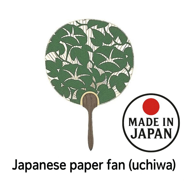 Get Japanese Paper Fan Chiyojo Green 1 Count Delivered | Weee! Asian Market
