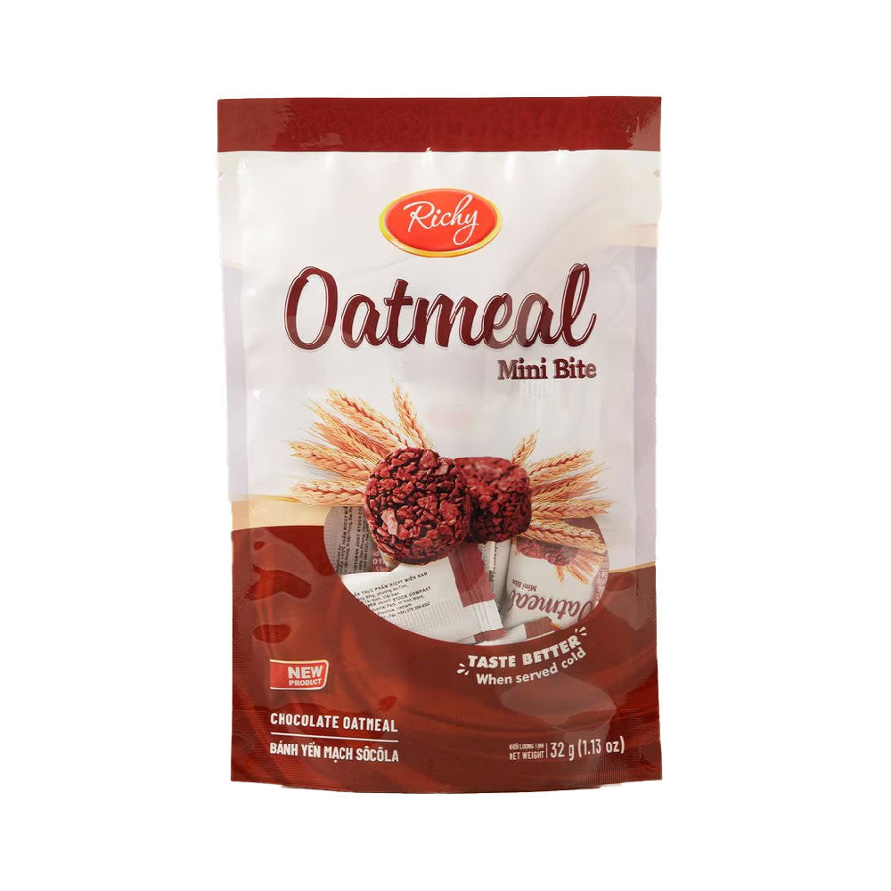 Get Richy Oatmeal Mini Bite Snack Chocolate 32g Delivered | Weee! Asian ...