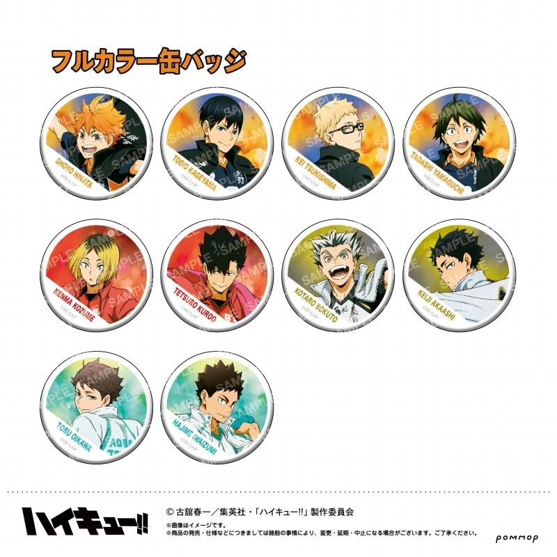 Get Haikyuu!! Round Badge Collection - Banner - Volume 1 - 1 Box (11 ...