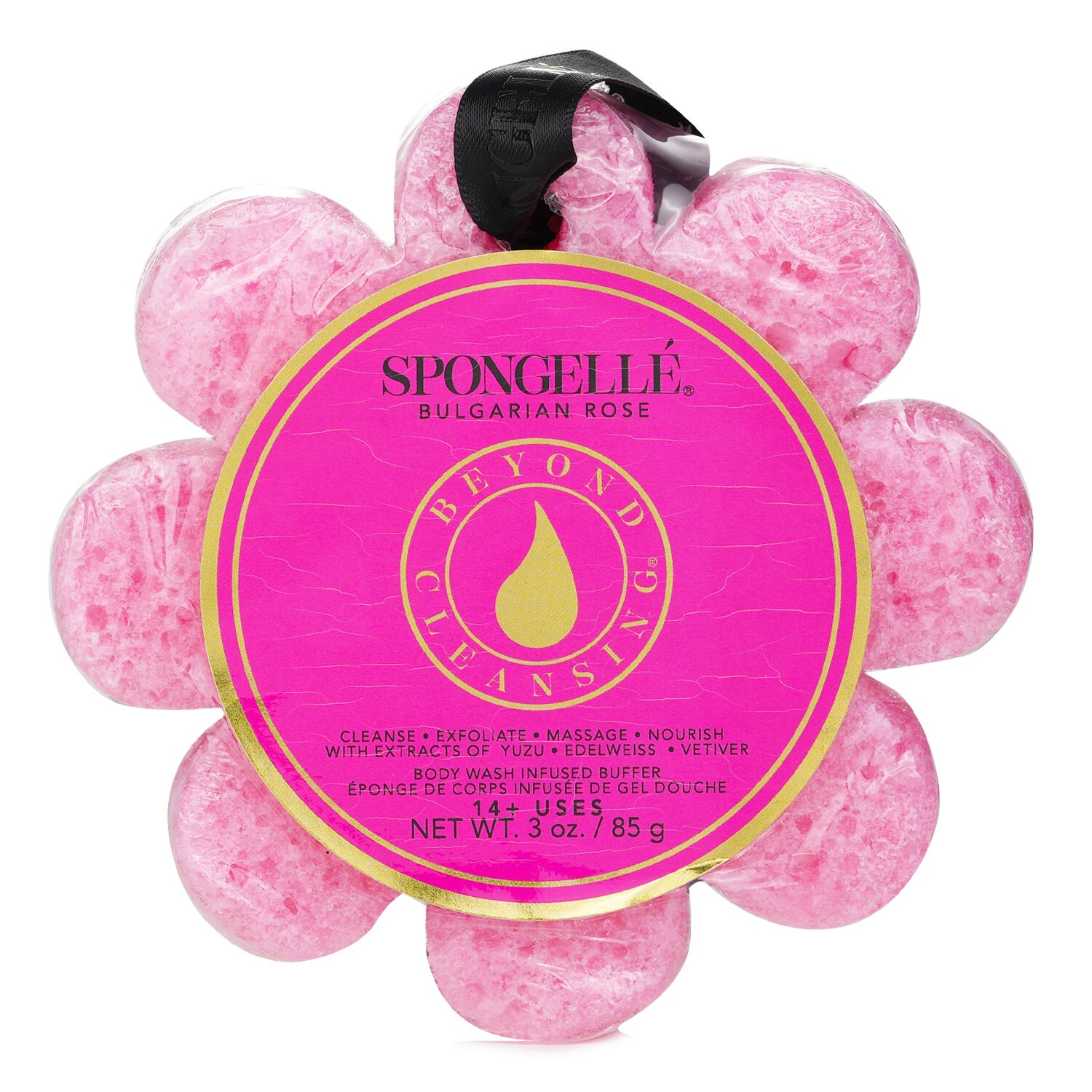 Get Spongelle Wildflower Shower Gel Sponge - Bulgarian Rose (Pink ...