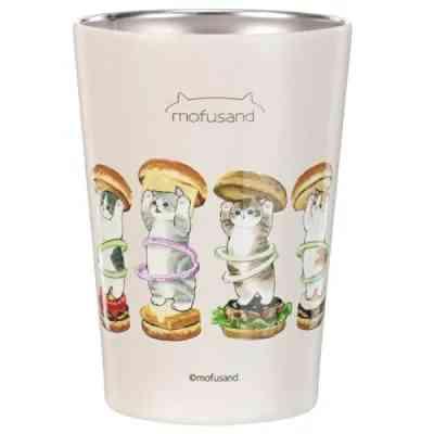 Get TOA mofusand 2WAY vacuum double tumbler hamburger Nyan 450ml Delivered | Weee! Asian Market