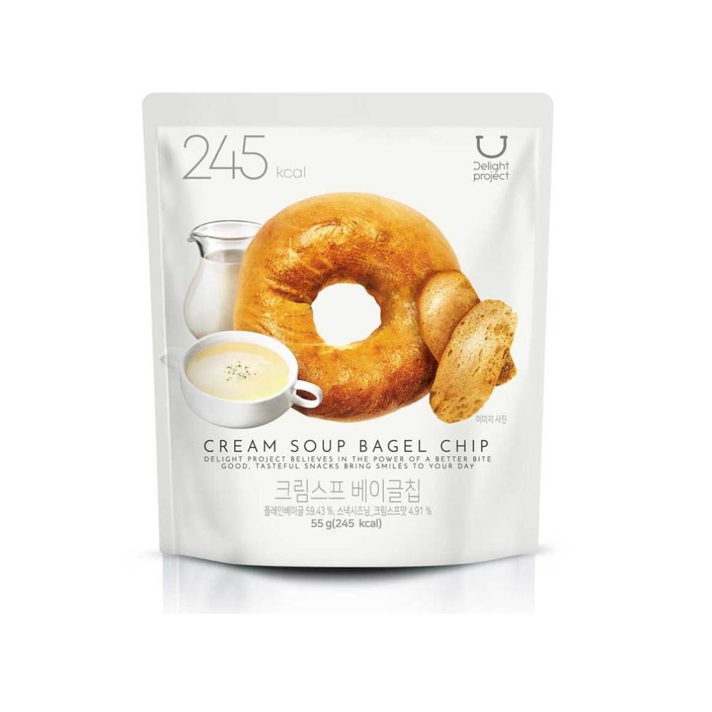 Get DELIGHT PROJECT Cream Soup Bagel Chip (55g/ 245 kcal) BBD: 2024.09. ...