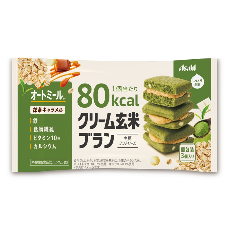 Get Asahi Cream Brown Rice Bran Matcha Caramel 54g Delivered | Weee ...