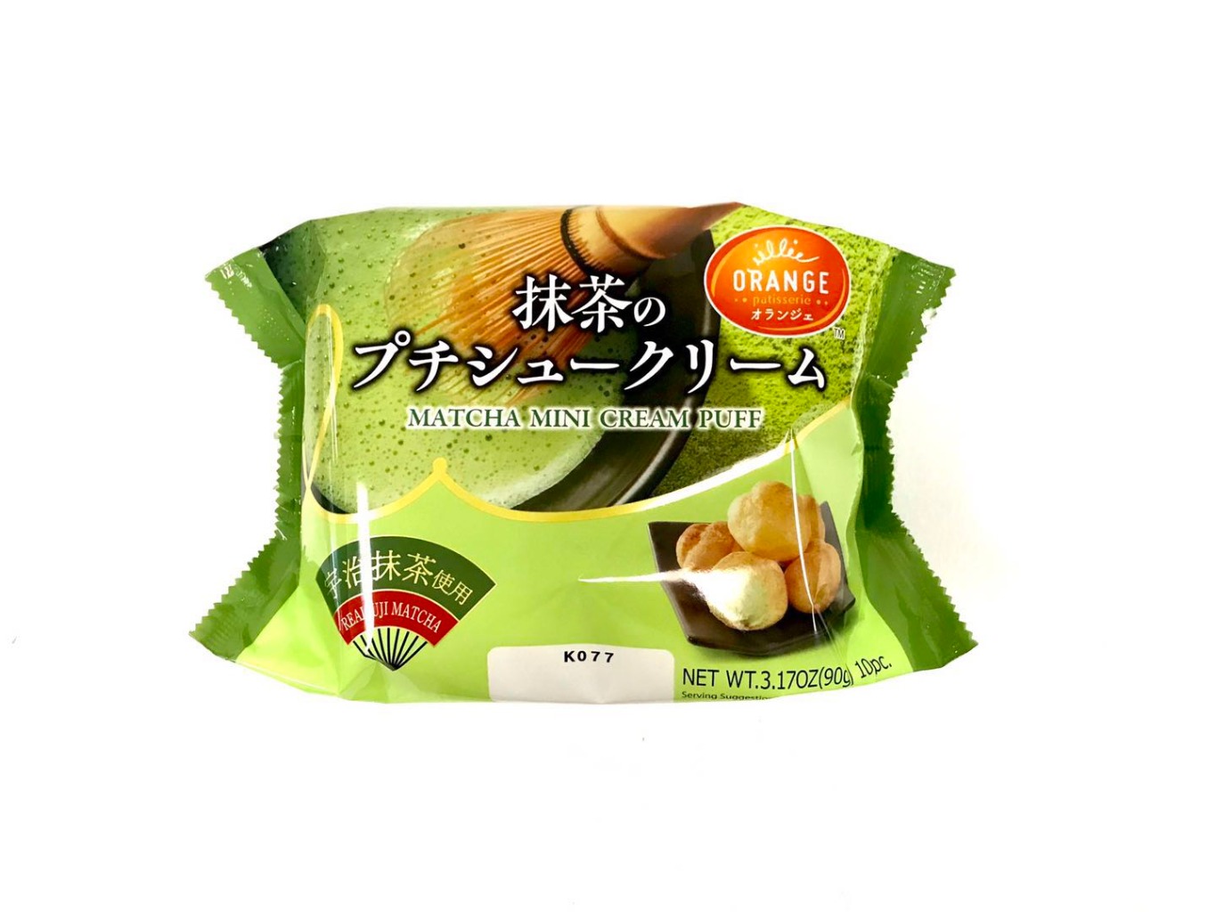 Get Orange Patisserie Matcha Mini Cream Puffs, Frozen 10pc Delivered ...