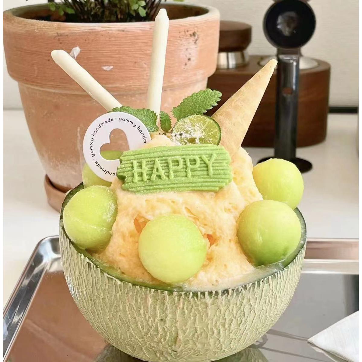 Get Nojin ice powder shaved ice machine special ice powder cantaloupe ...