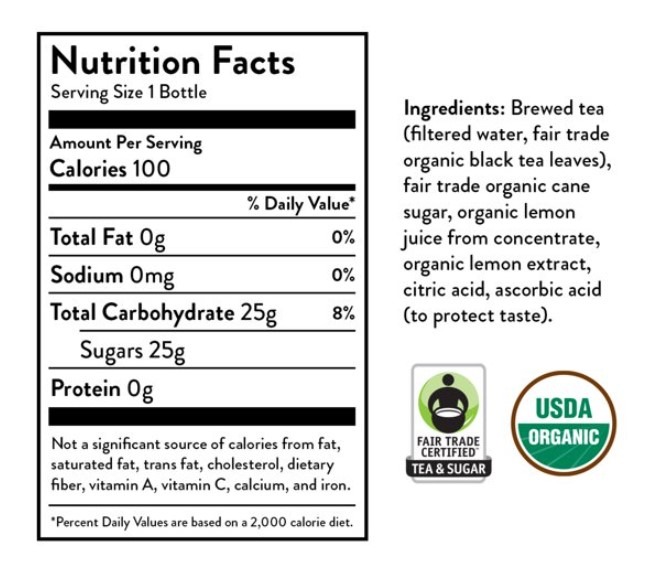 Honest Tea Half And Half Nutrition Facts at Ruben Ramos blog