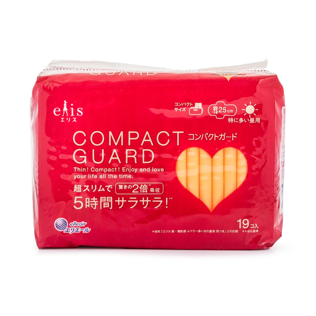 Get Elis Compact Guard Sanitary Napkin Heavy with Wing 19pk Delivered ...