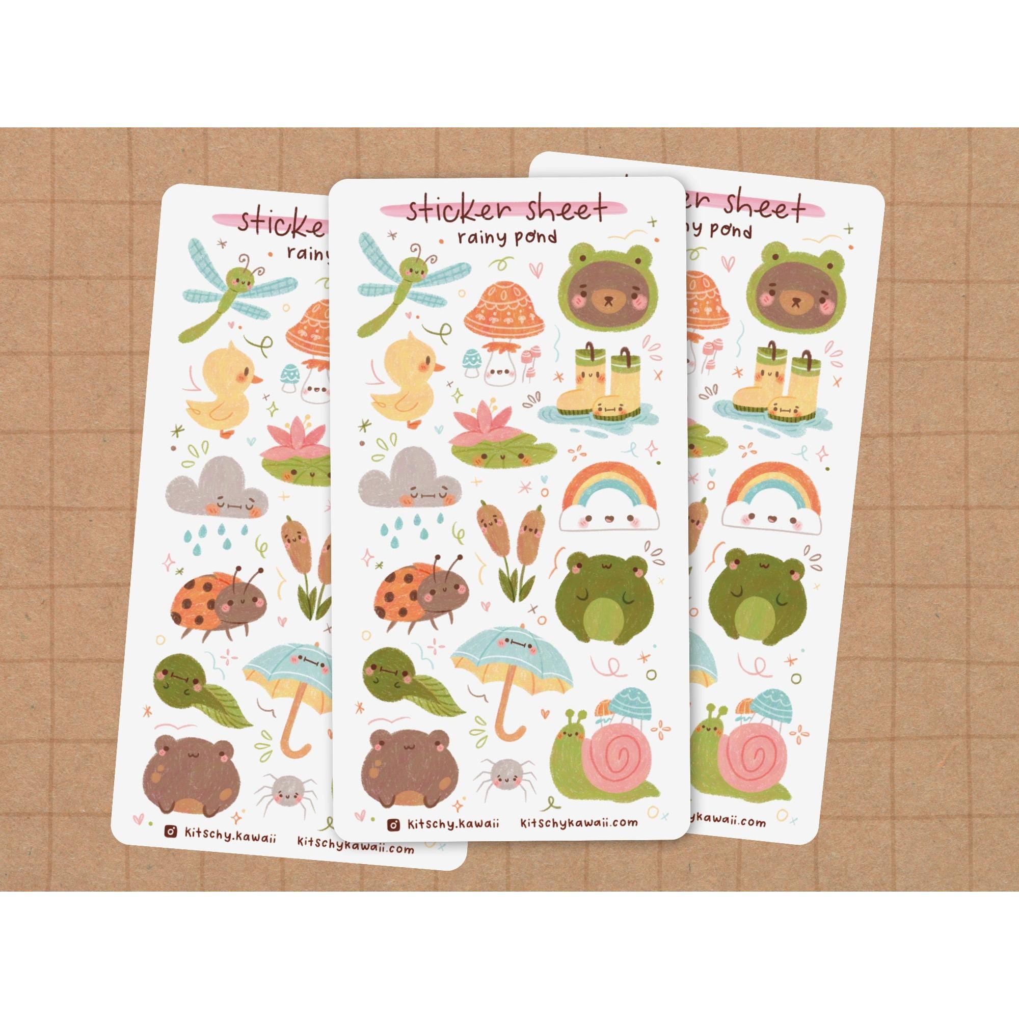 Rainy Pond Sticker Sheet - Weee!