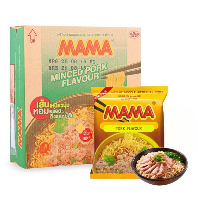 Get [MAMA] Instant Pork Noodles box 30 packs Delivered | Weee! Asian Market