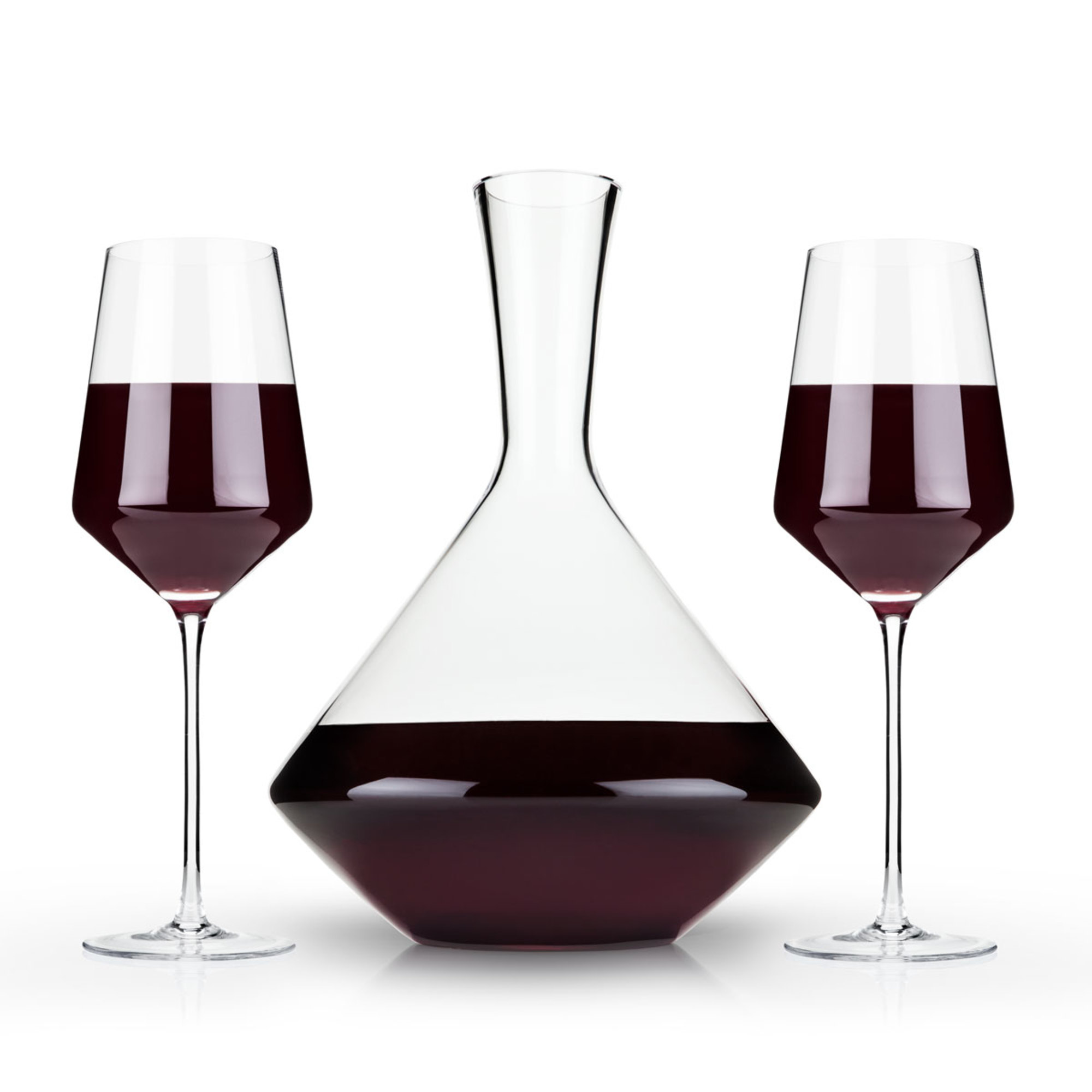 3-Piece Angled Crystal Bordeaux Set by Viski® - Weee!