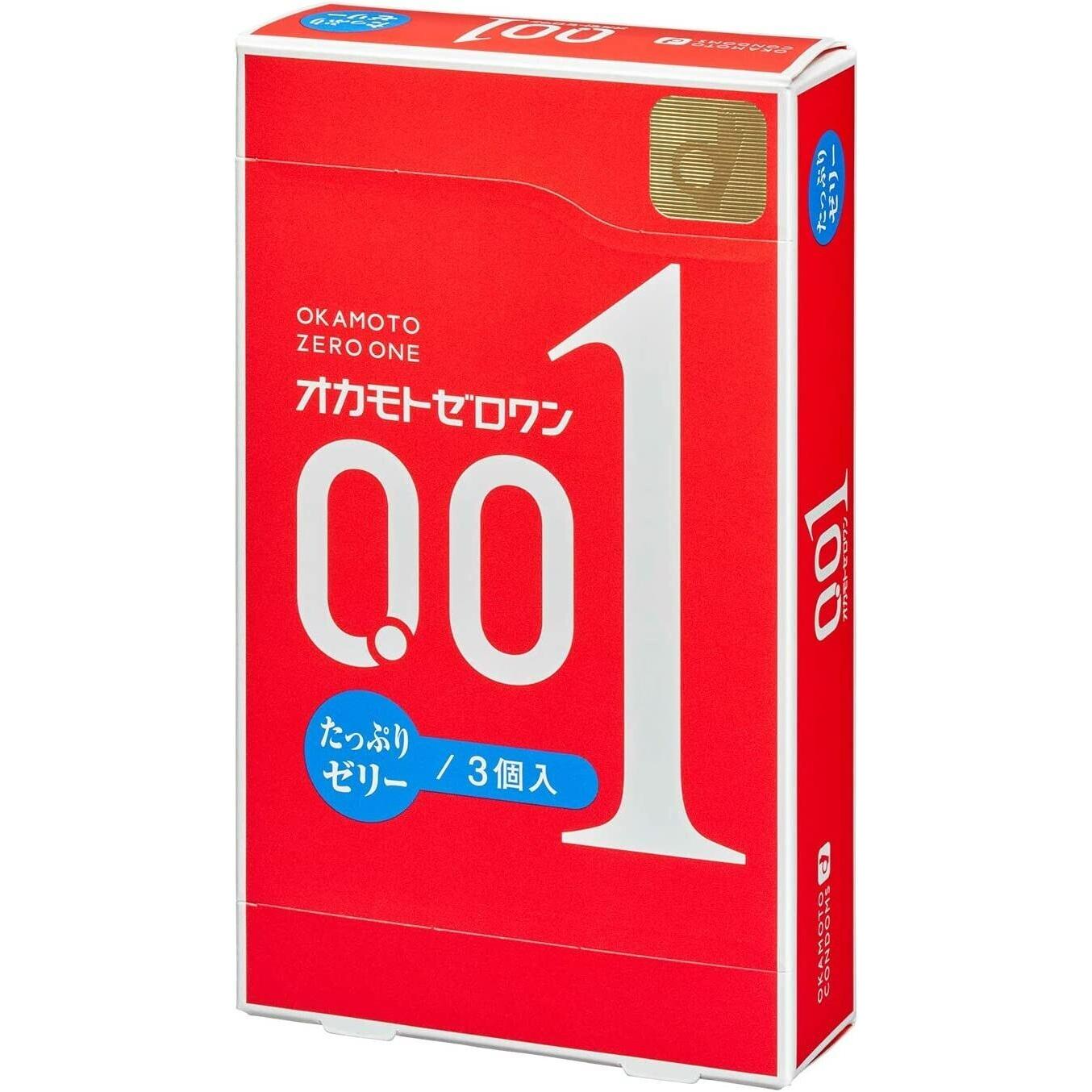 OKAMOTO 001 Rich Lubricant Polyurethane Condom 3pcs. - Weee!