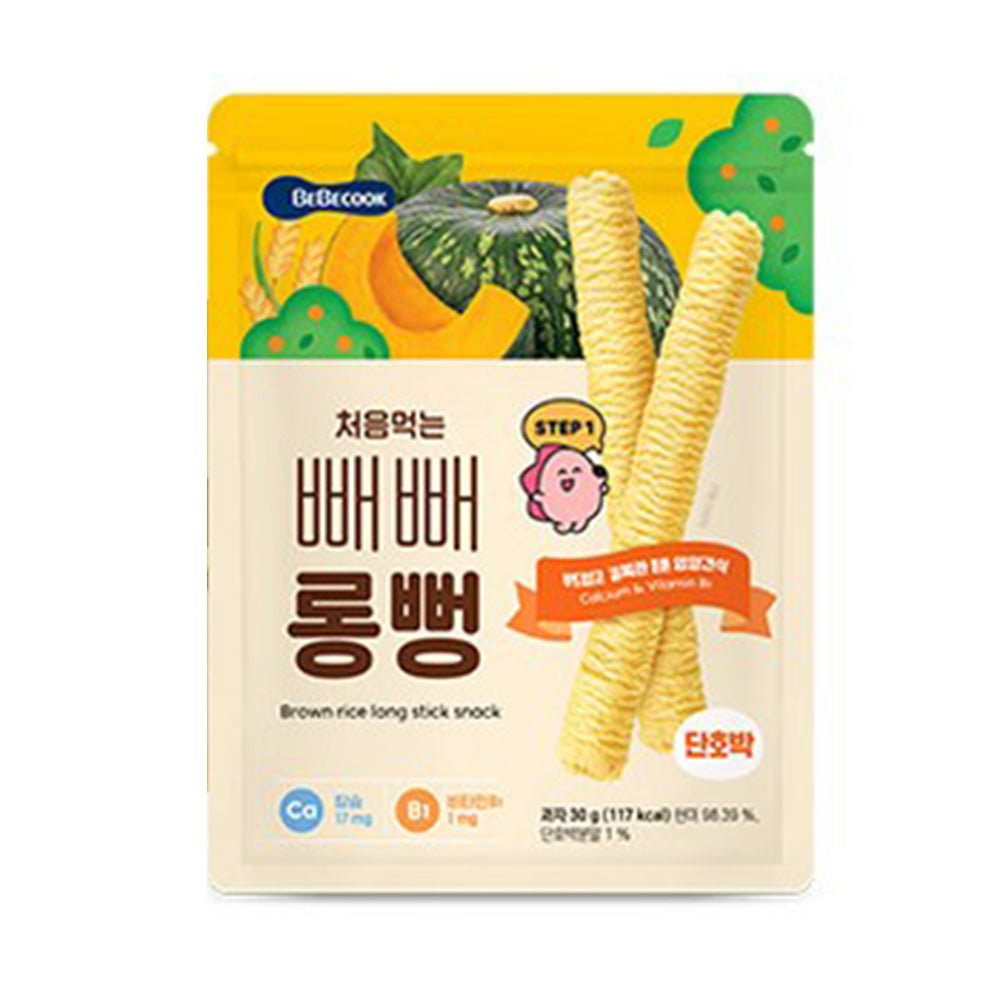 Get BeBecook Brown Rice Long Stick Snack (Step1) Sweet Pumpkin ...