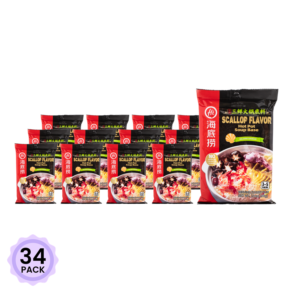Get HaiDiLao Scallop Soup Hot Pot Seasoning 200 g*34 pack Delivered ...