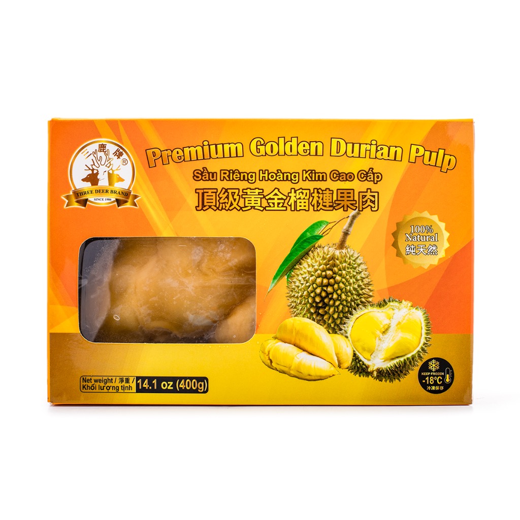 Get Three Deer Brand Premium Golden Durian Pulp Ri6 Delivered | Weee ...