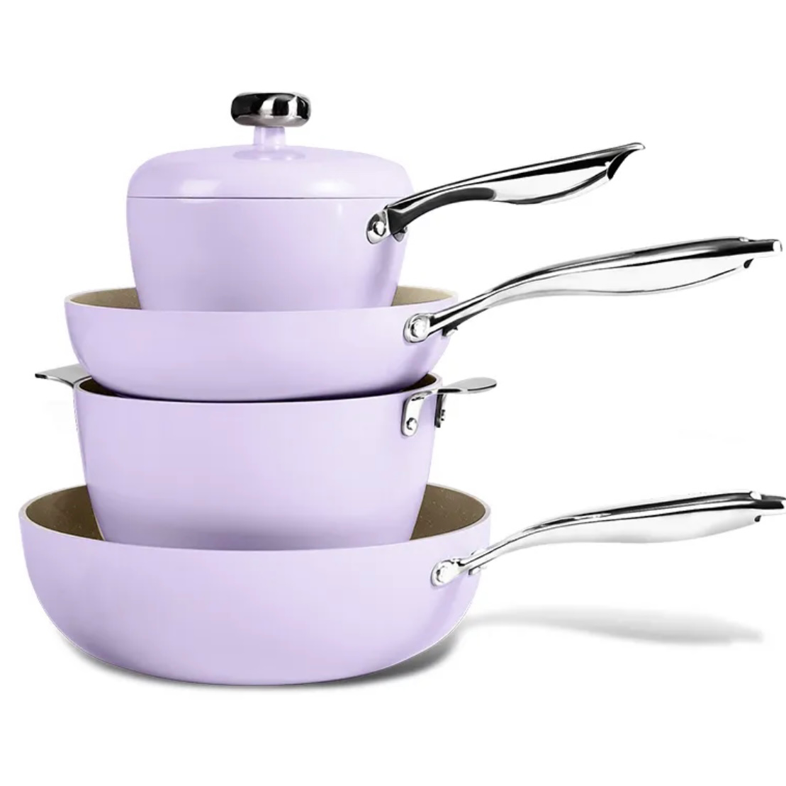 VELOSAN Pebble Series Non-stick Cookware Sets of Four purple (VE03502 ...