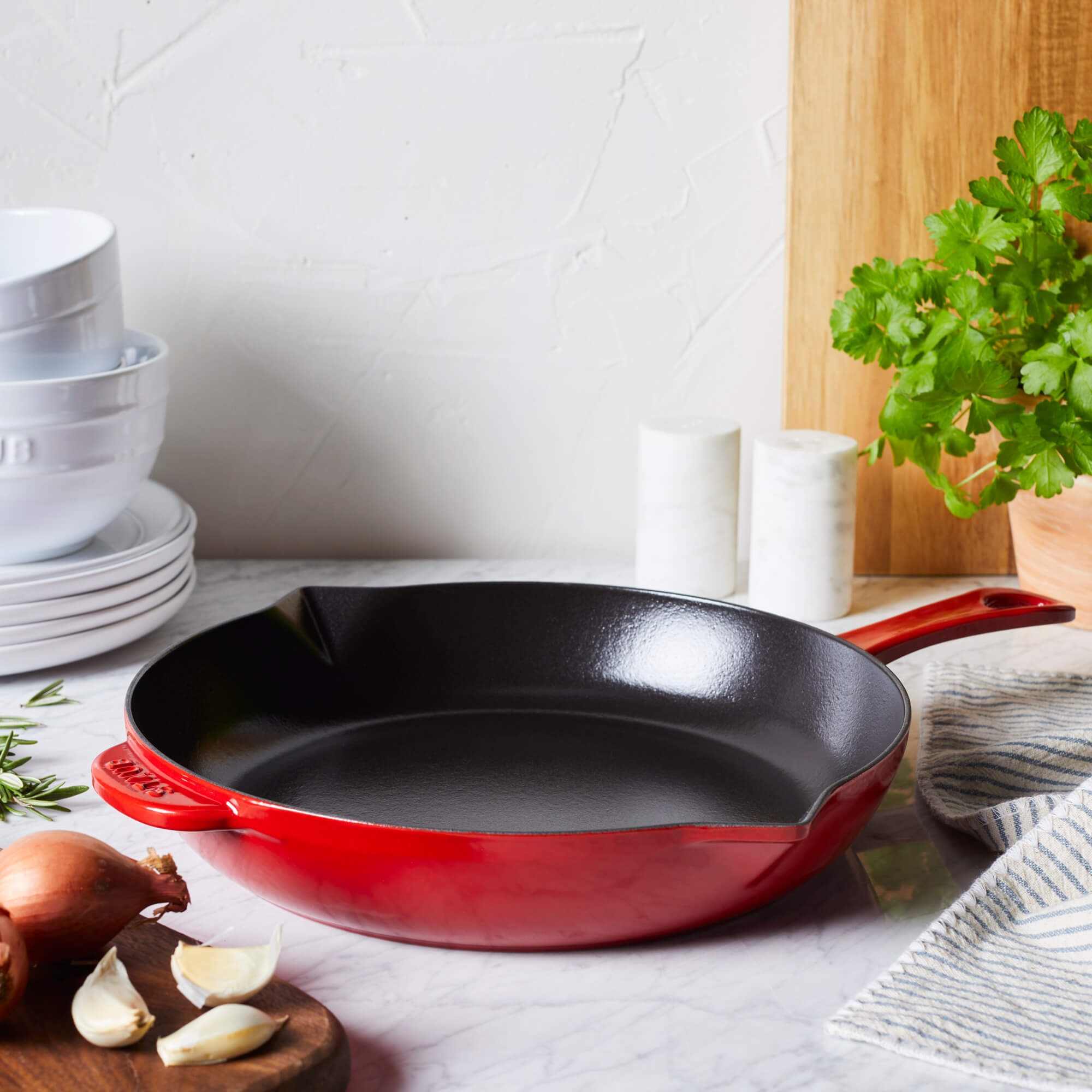 Get STAUB Cast Iron 10-inch Fry Pan 10-inch / Cherry Delivered | Weee ...