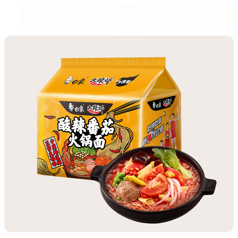 White Elephant instant noodles big spicy Jiao Hot and sour tomato hot ...