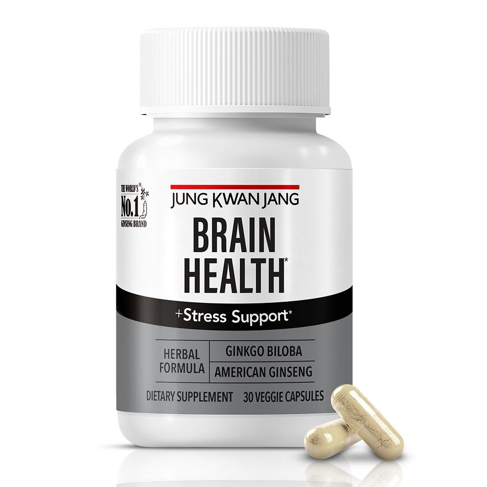 Brain Health Capsules With American Ginseng Extract and Gingko 30 Pills ...
