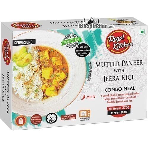 Get Regal Kitchen Mutter Paneer with Jeera Rice Combo Meal, 13.2 oz box ...