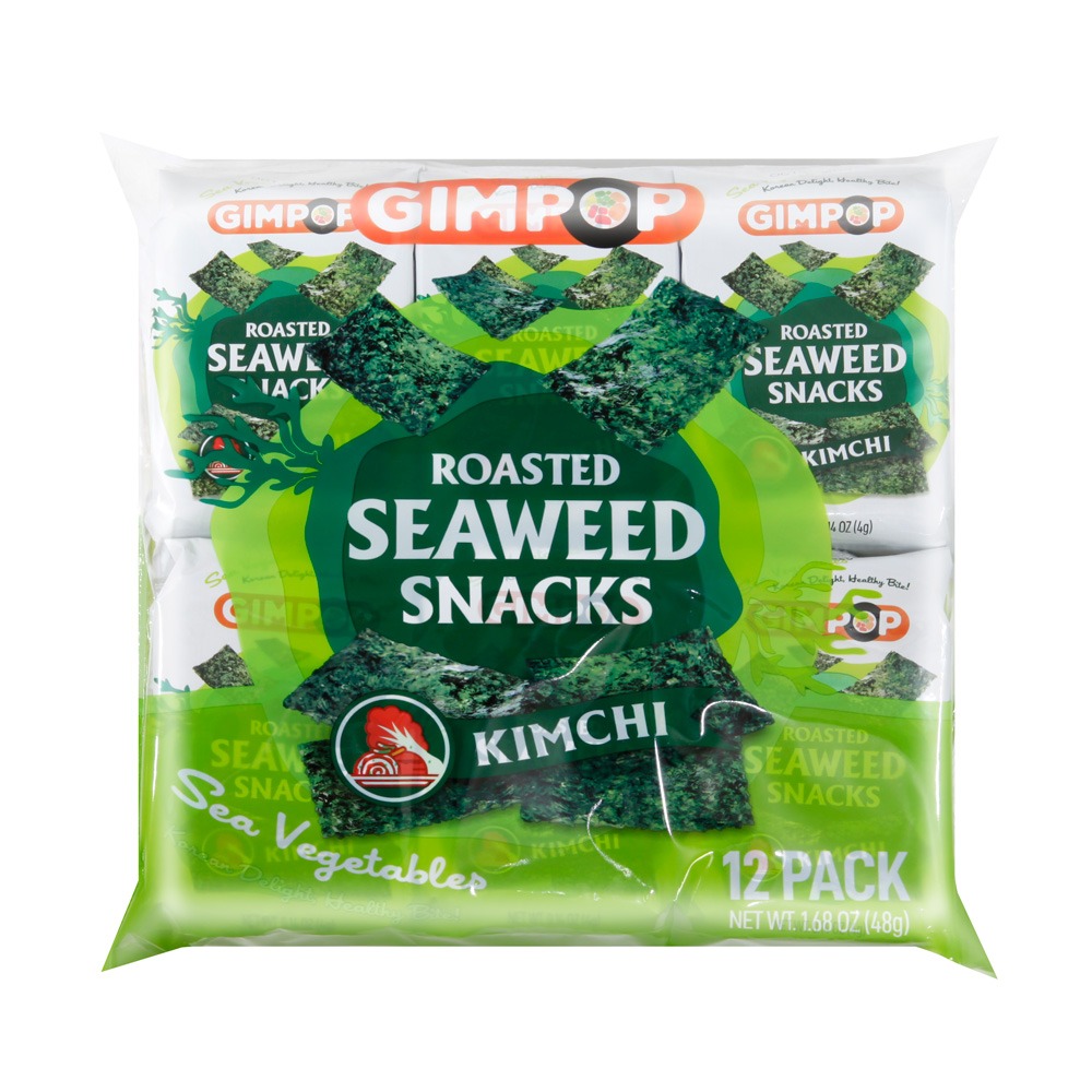Get Gim Pop Kimchi Roasted Seaweed Snacks 12 Pack Delivered | Weee ...