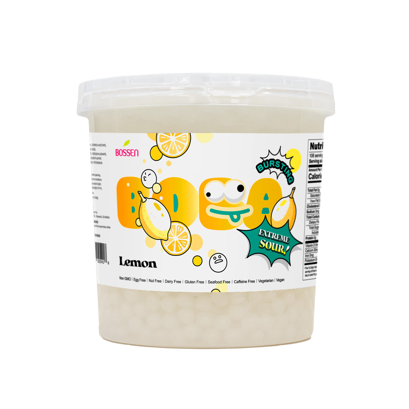 Get Bossen Bursting Boba Sour - Lemon (7.04 lbs) Delivered | Weee ...