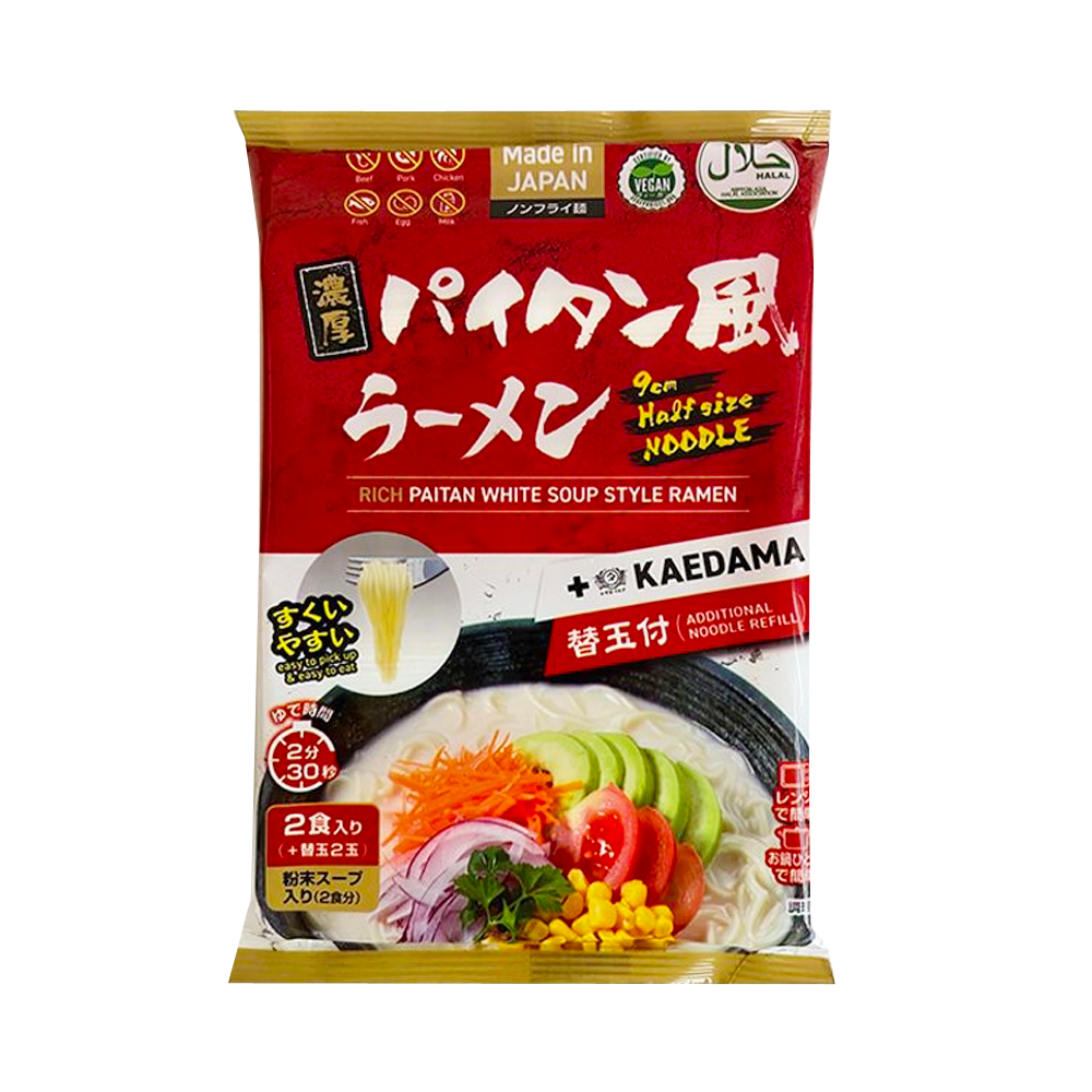TANABIKISEIMEN Rich Paitan Ramen with Spare Ball 2 Meals Halal & Vegan ...