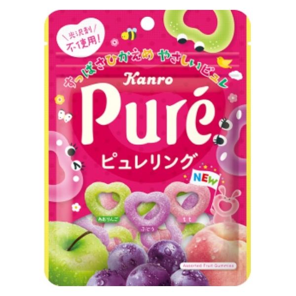 Get KANRO Pure Fruit Heart-Shaped Soft Candy Rings 63g Delivered | Weee ...