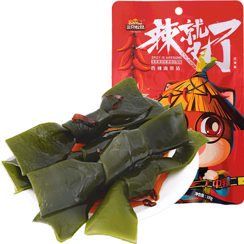 Get Kelp knot spicy snack 100g * 3 bags Delivered | Weee! Asian Market