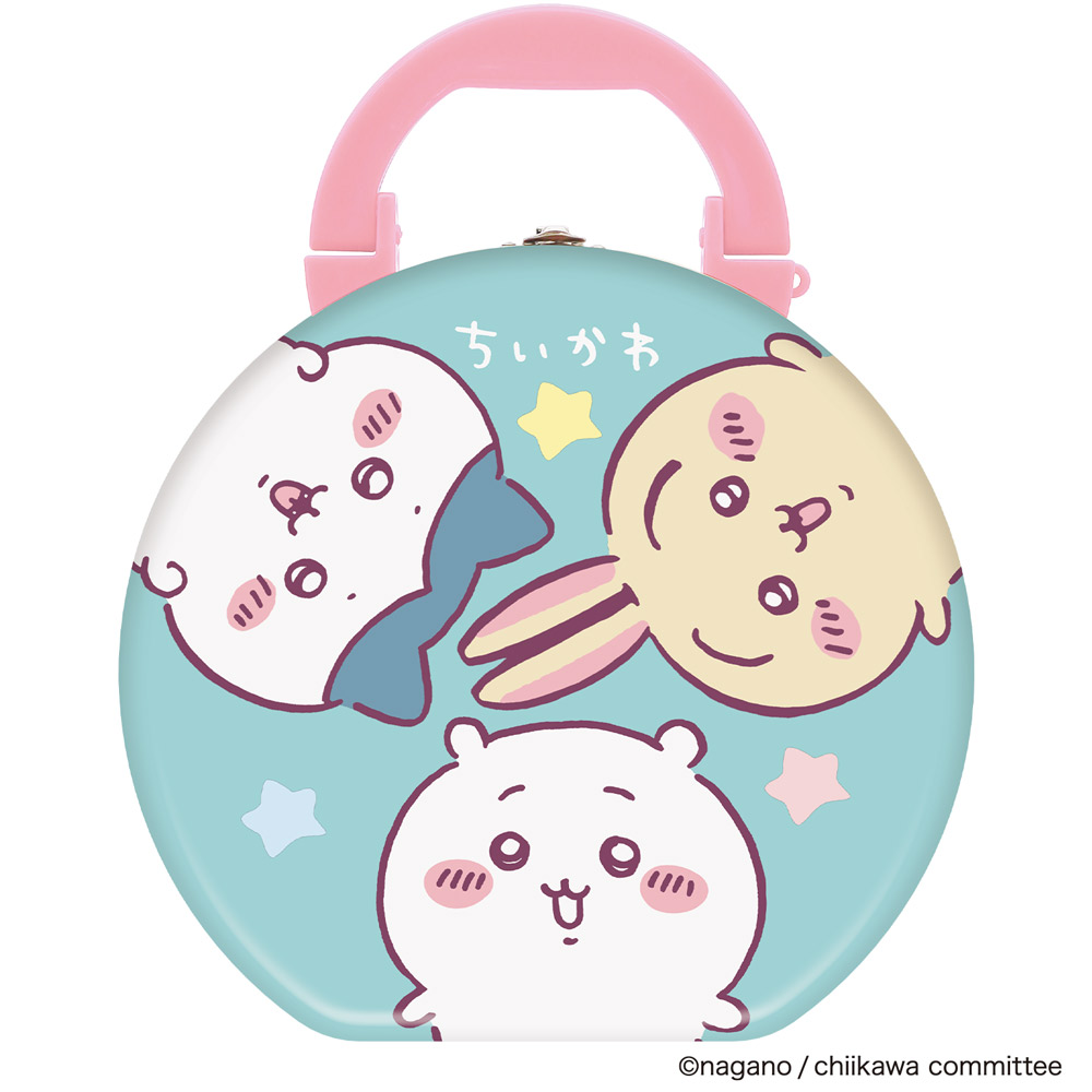 Heart x CHIIKAWA 可手提卡通圆形收纳盒（附赠磁力片/2种零食/共2包） 350g - Weee!