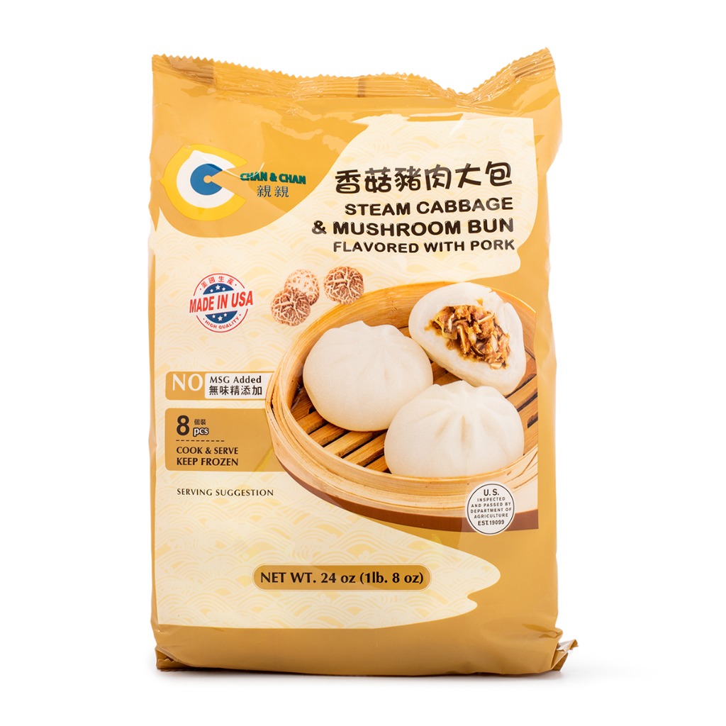 Get Chan & Chan Steamed Cabbage & Mushroom Bun with Pork, Frozen ...