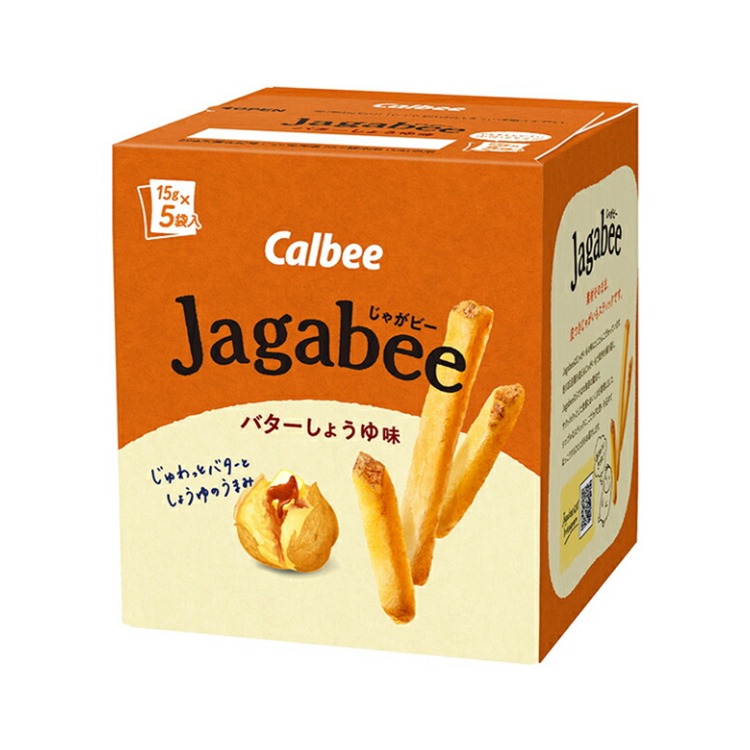 Calbee卡樂比 Jagabee薯條 奶酪黃油味 15g*5袋 75g - Weee!