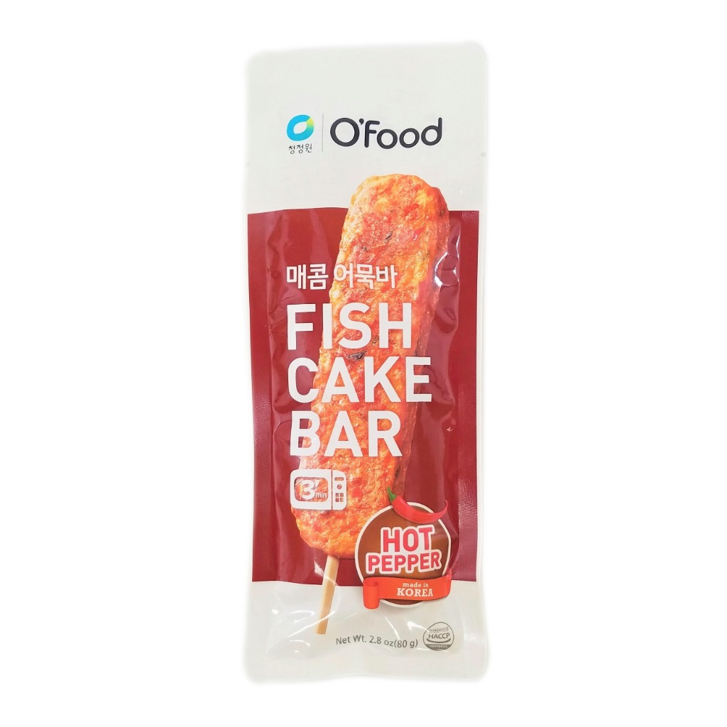 Chungjungone O'Food Fish Cake Bar with Squid, Spicy, Frozen - Weee!